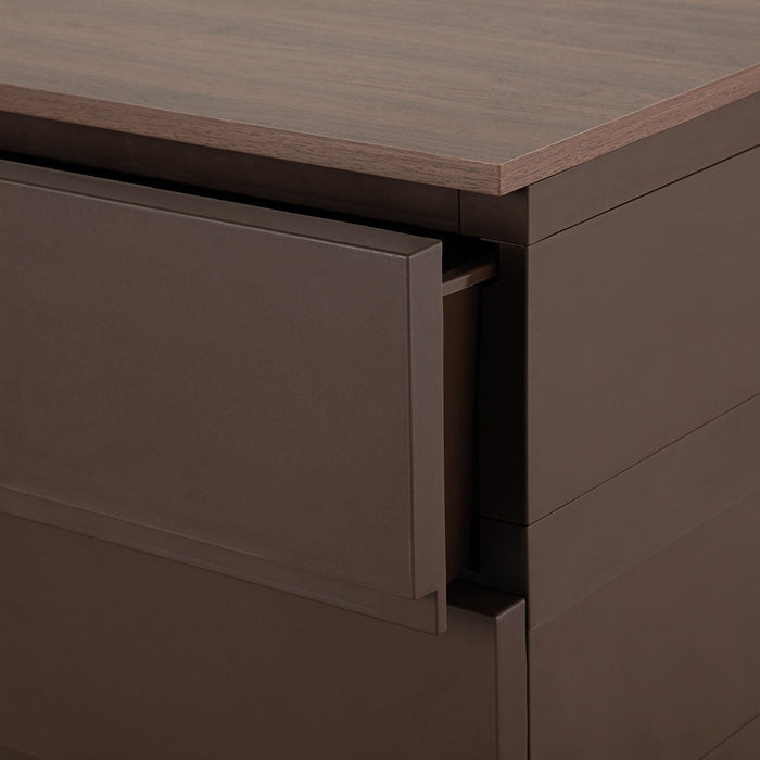 Wood Top Walled Wide Chest Decony CV2 3D DBR