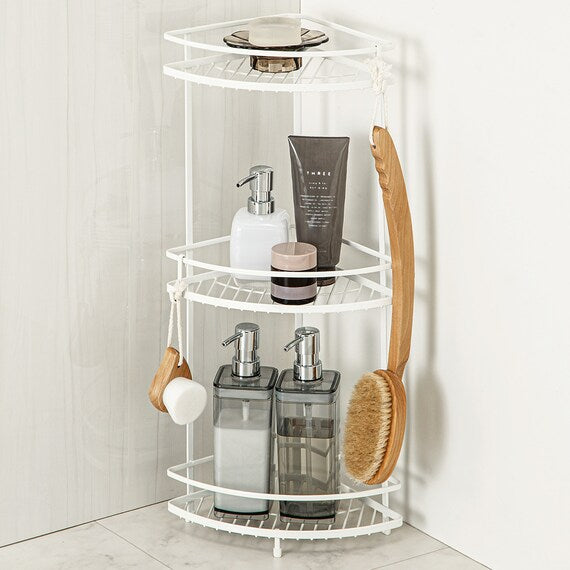 WIRE BATH RACK 3-TIER CORNER PIATTO-2 W27.7XD20XH61